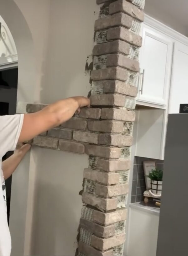 DIY Brick Wall - Newbuild Newlyweds