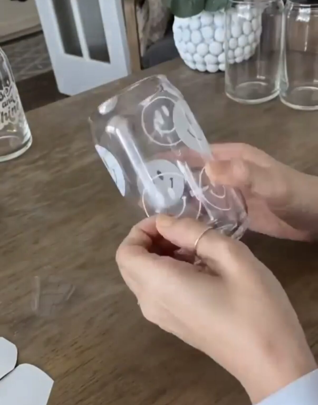 DIY Iced Coffee Glasses - Newbuild Newlyweds