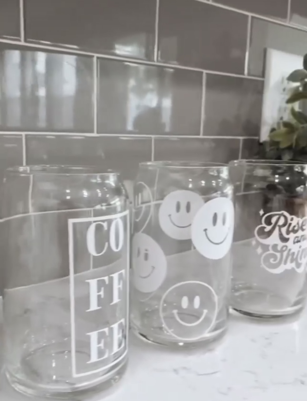 DIY Iced Coffee Glasses - Newbuild Newlyweds
