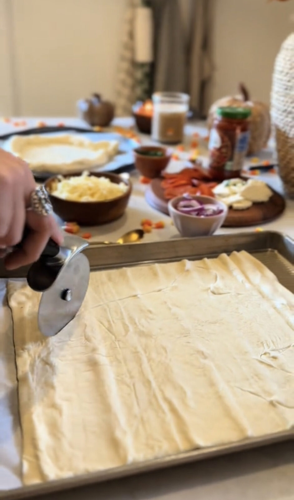 Date Night Idea: Fall Themed Homemade Pizzas - Newbuild Newlyweds