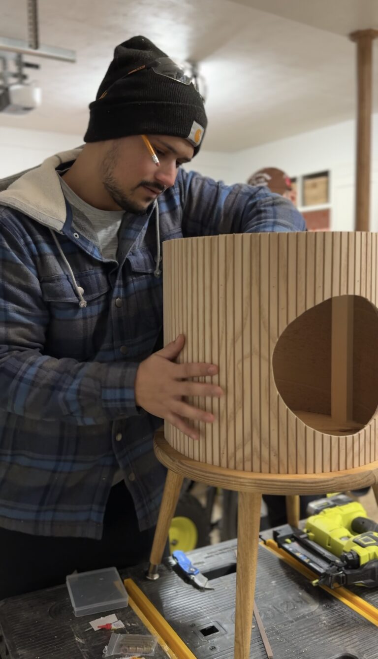 DIY Cat Bed End Table - Newbuild Newlyweds