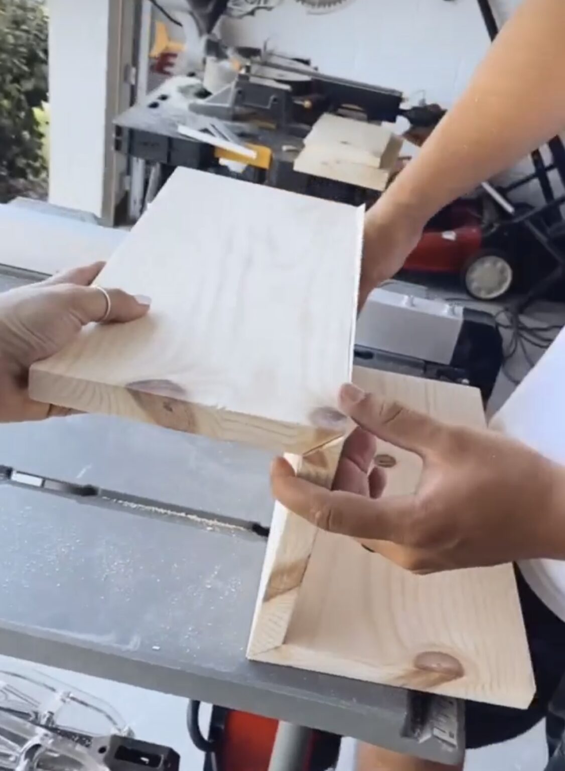 DIY Serena & Lily Teak Step Stool Dupe - Newbuild Newlyweds