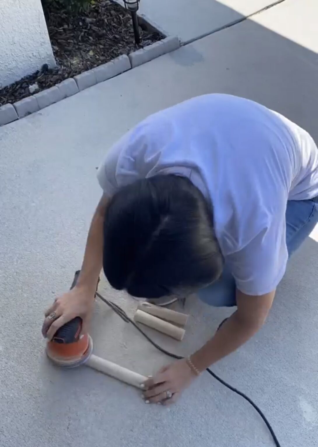 DIY Serena & Lily Teak Step Stool Dupe - Newbuild Newlyweds