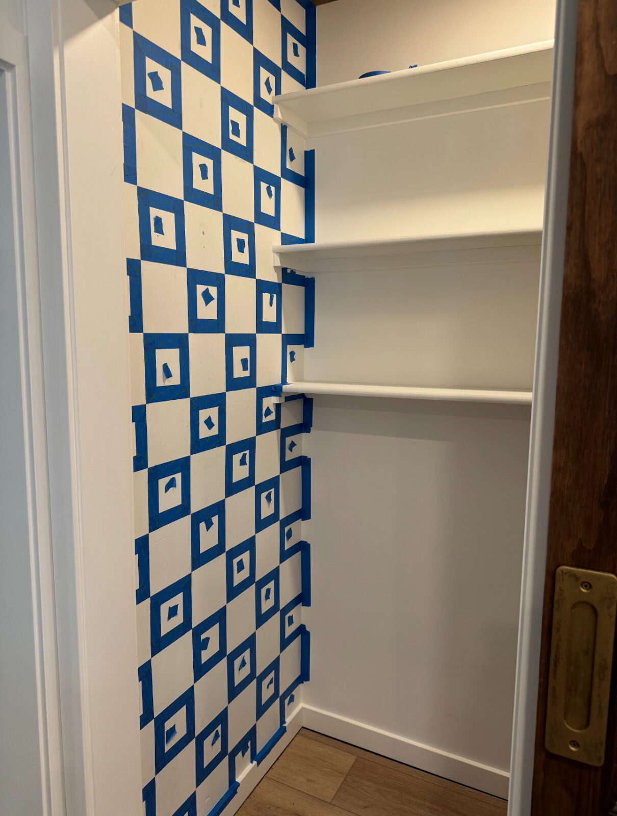 How to Paint a Checkered Wall - Newbuild Newlyweds