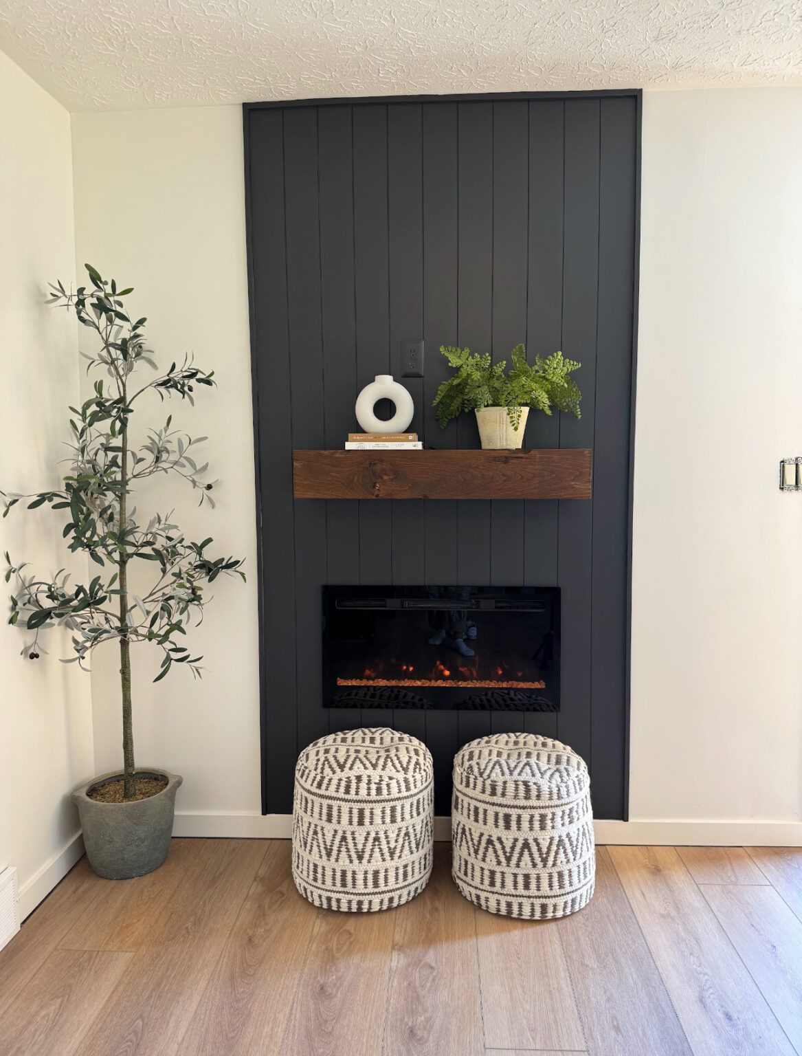 DIY Shiplap Fireplace - Newbuild Newlyweds