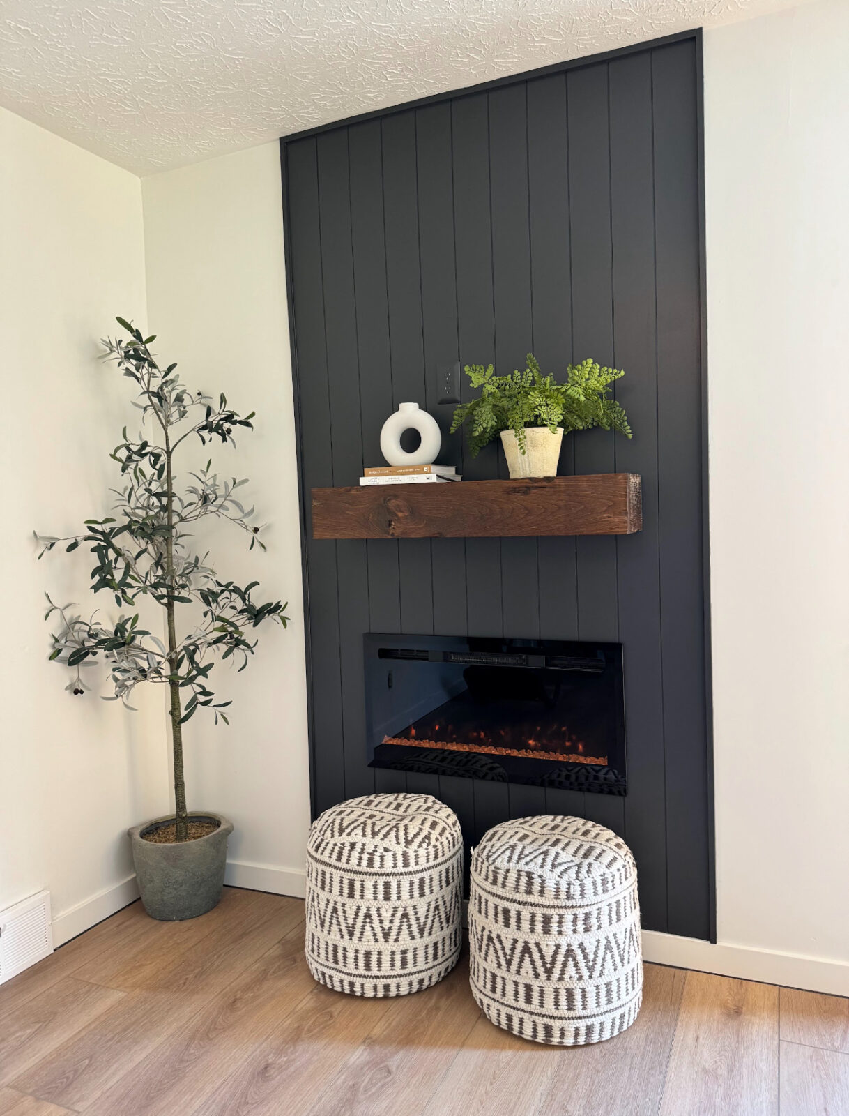 DIY Shiplap Fireplace - Newbuild Newlyweds